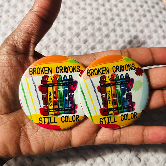 Colorful Broken Crayons pin – Cierra Lynn Collection