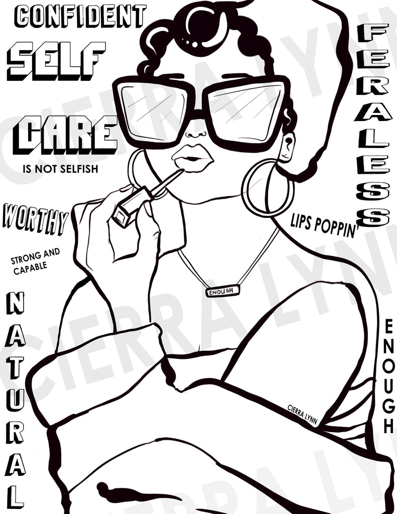 gangsta black girl coloring pages